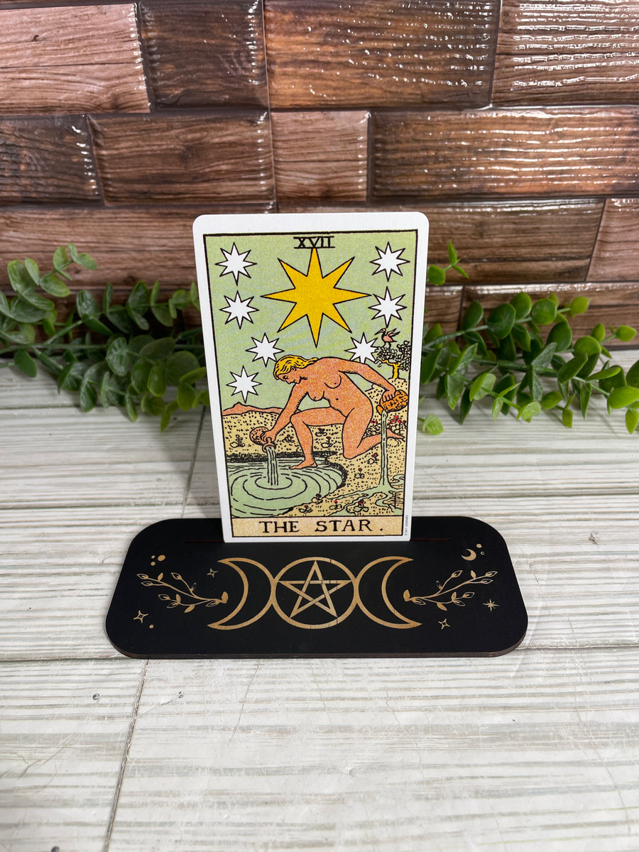 Triple Moon Goddess Tarot Card Display Stand (1 Card) – Buried ...