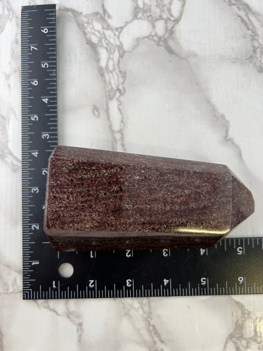 Garnet Tower – Buried Treasures Crystals